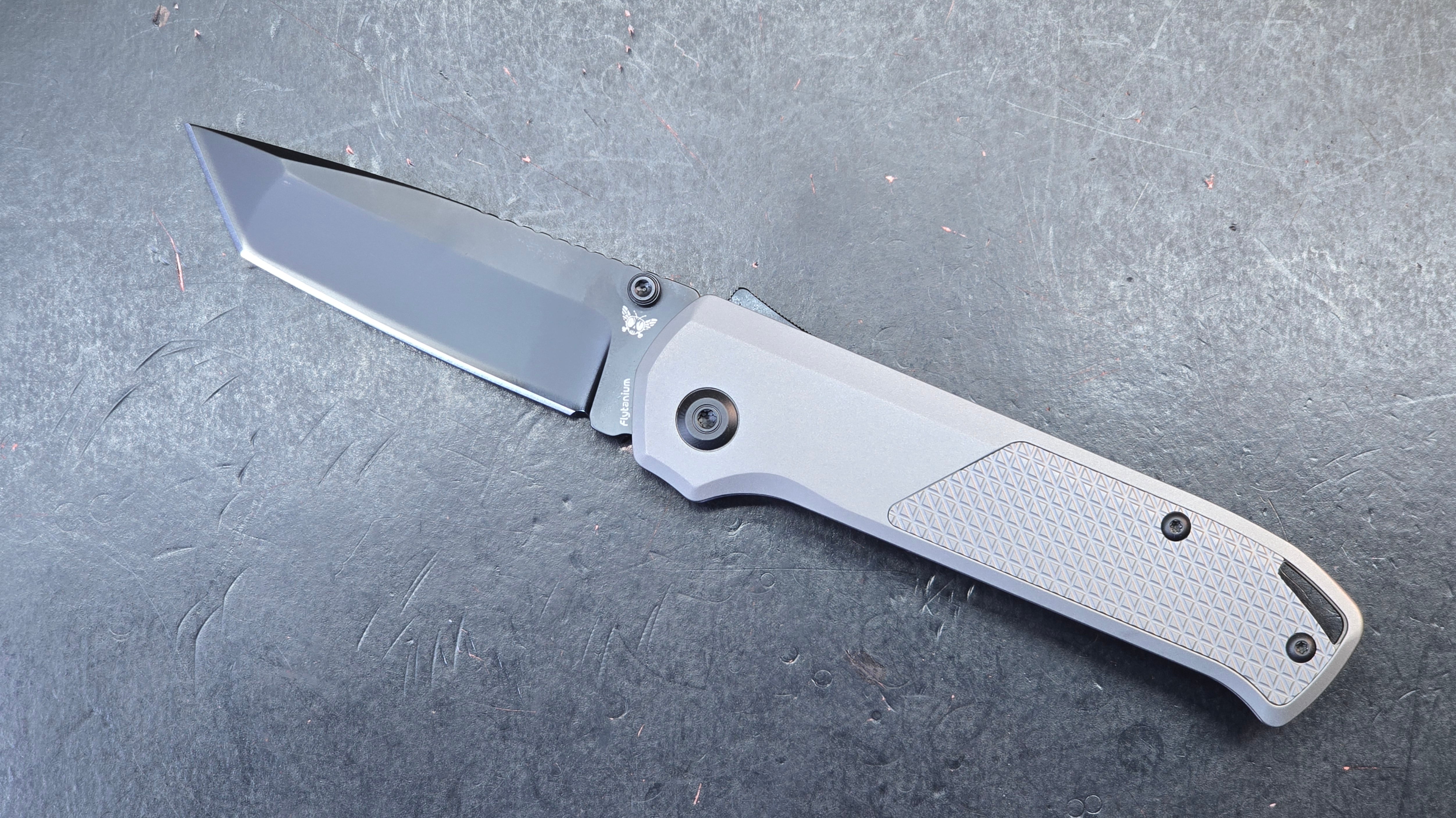 Flytanium Arcade Pro Gray Titanium Handle 20CV Blade – TEK